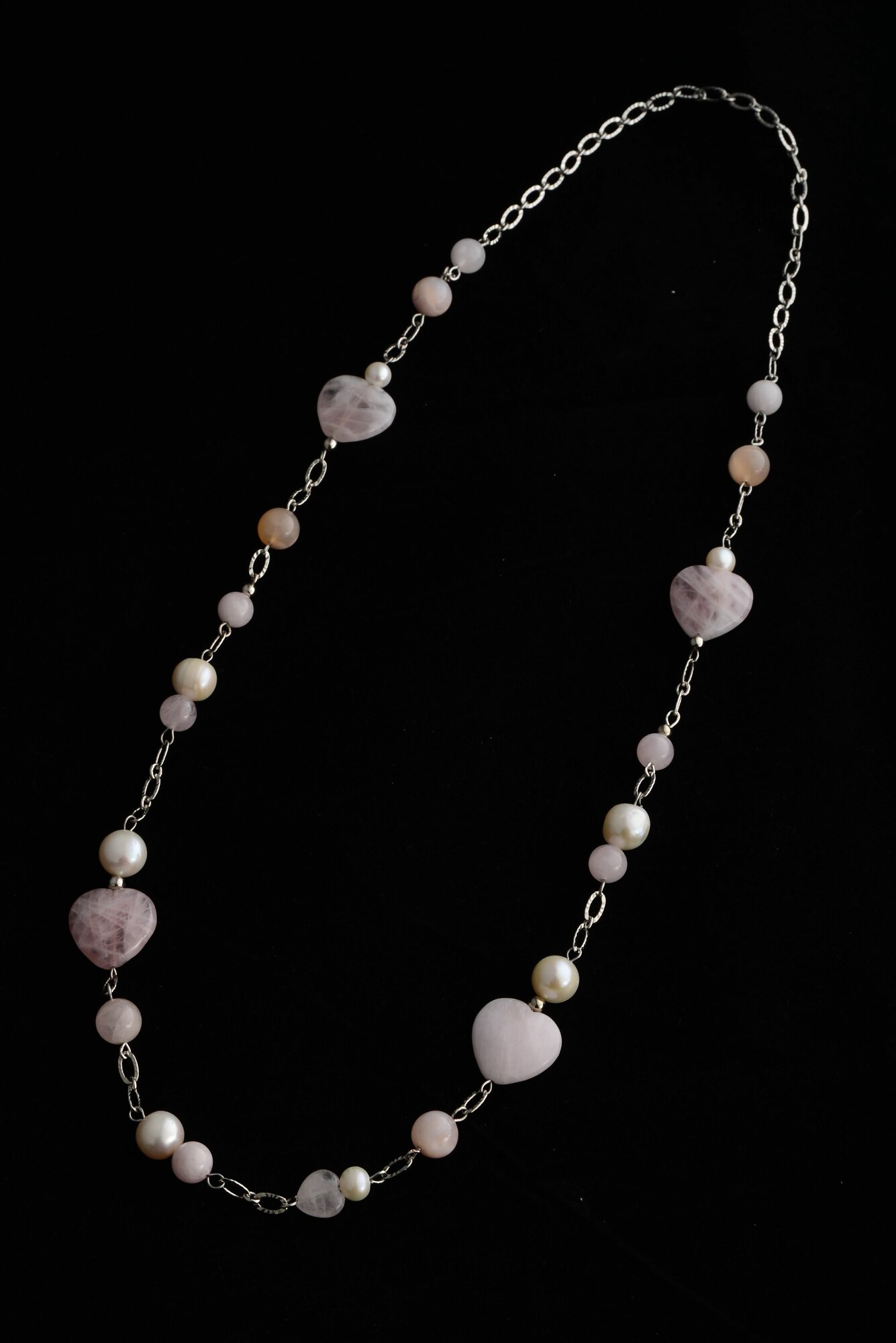 Бусы, розовый кварц