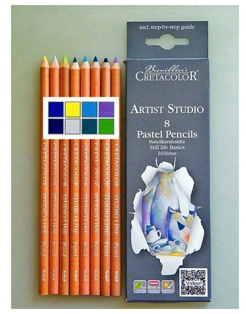 Набор пастельных карандашей "Artist Studio Line" 8 цветов для рисования натюрмортов