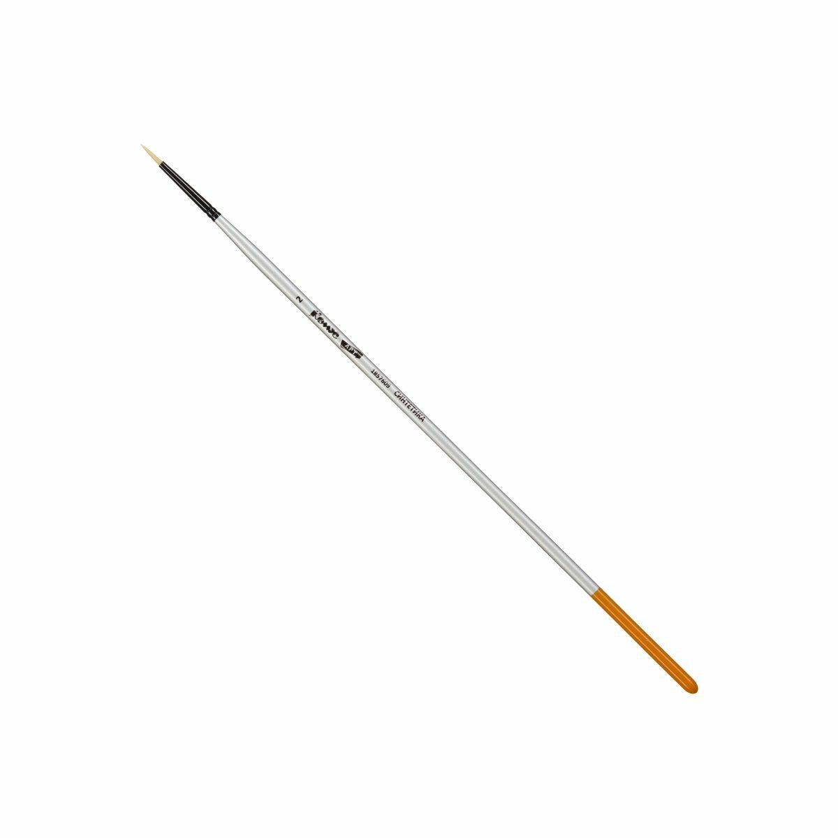 Кисть художественная Комус Арт, синтетика, жесткая, круглая, №2, длинная ручка (1857609)