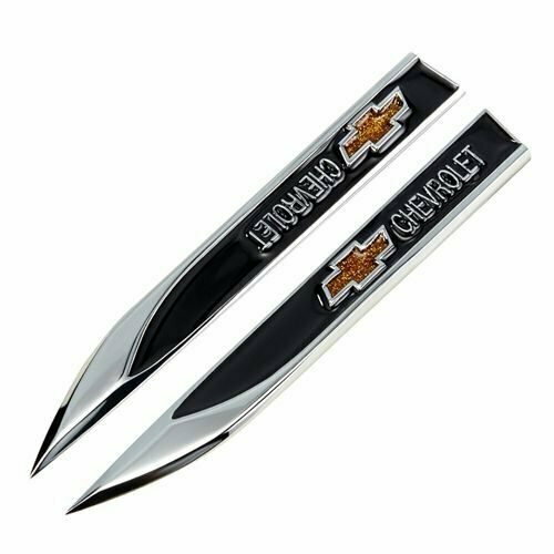 Наклейка CHEVROLET 3D, металлический 14,8 х 1,8 см, 2 шт