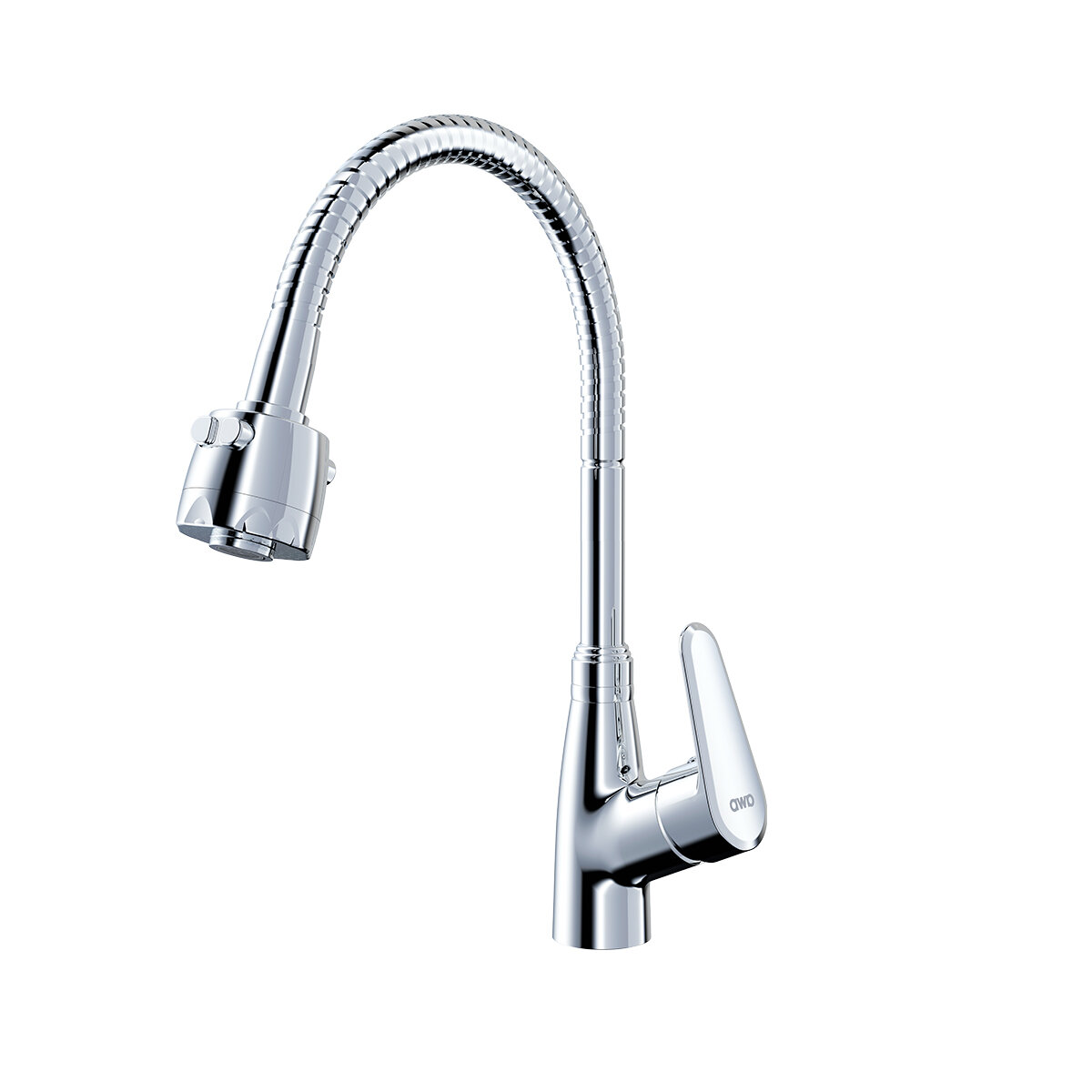 Смеситель для кухни AWP Meseli-2 K1005C с гибким изливом и 2х-функциональным аэратором, хром