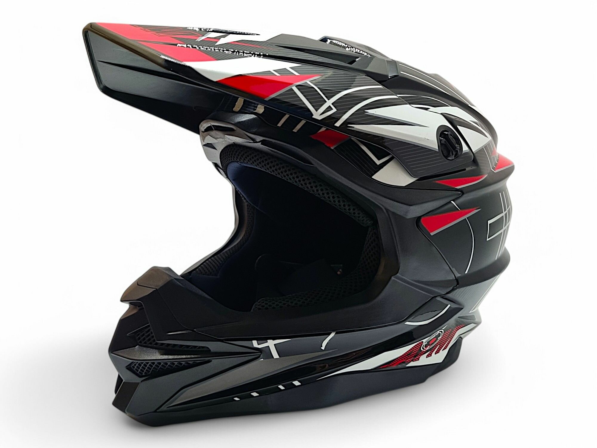 Мотошлем кроссовый AiM JK803S Red/Black, XL