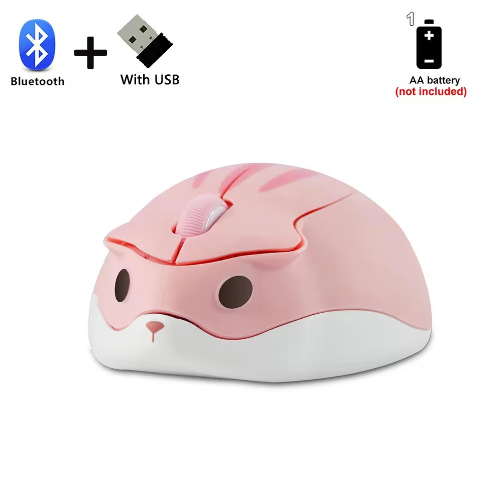 Беспроводная мышь NoEnName_Null розовая 1200 DPI, DM Pink