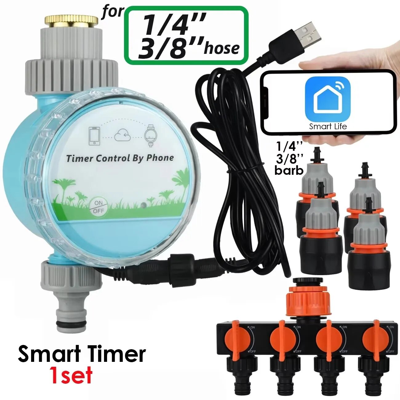 Смарт таймер для полива WIFI Timer-1I4inch-E