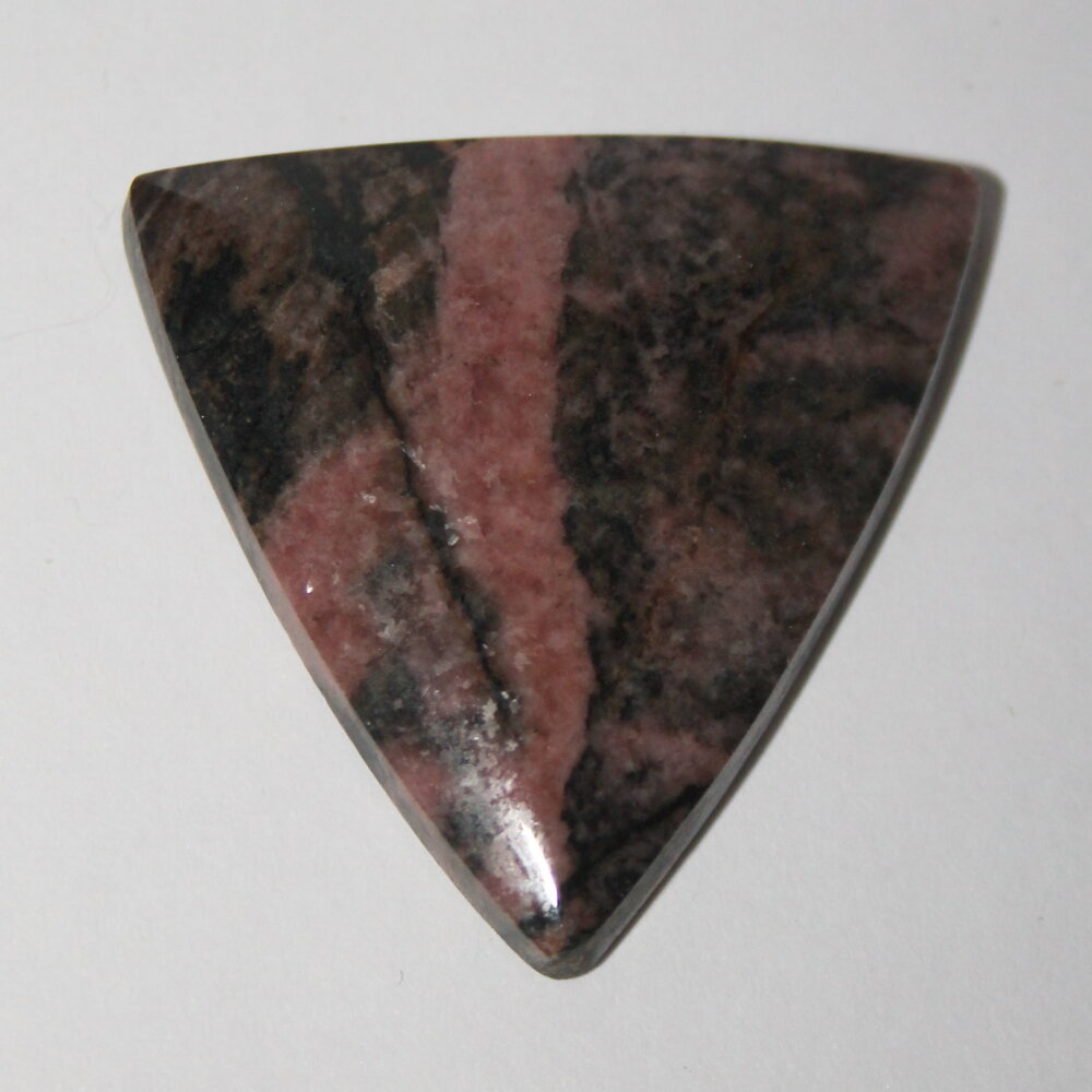 Родонит пейзажный кабошон, натуральный камень, 34х34х3 мм, Урал, «True Stones»