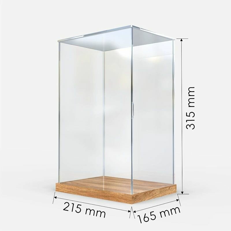 Ящик для хранения, акрилик, жесткое дно, 31,5 x 21,5 x 16,5 см, коричневый