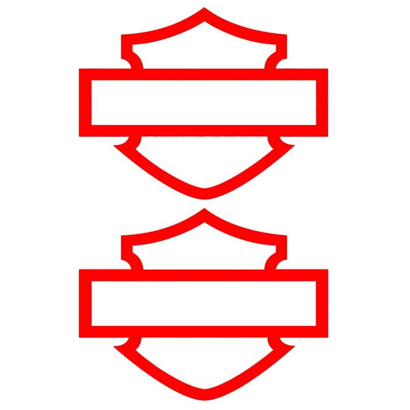 Мотоаксессуар, лазерное украшение, водонепроницаемая наклейка для мотоцикла Harley Красный, 2pcs red