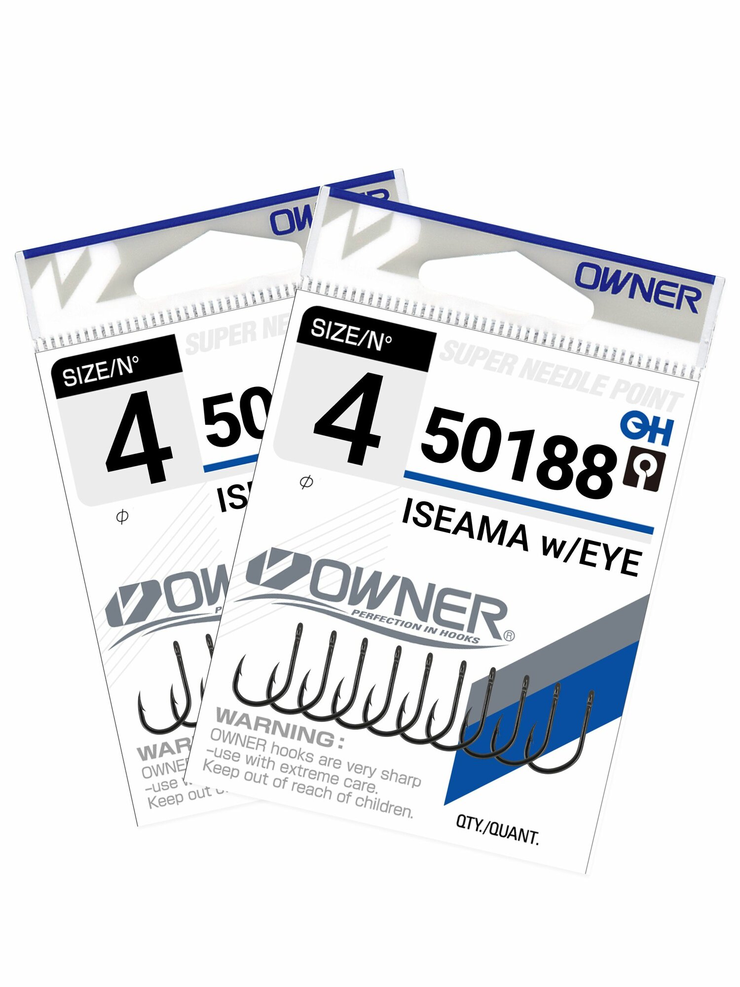 OWNER Крючок Iseama w/eye BC №4 7шт 2 упаковки