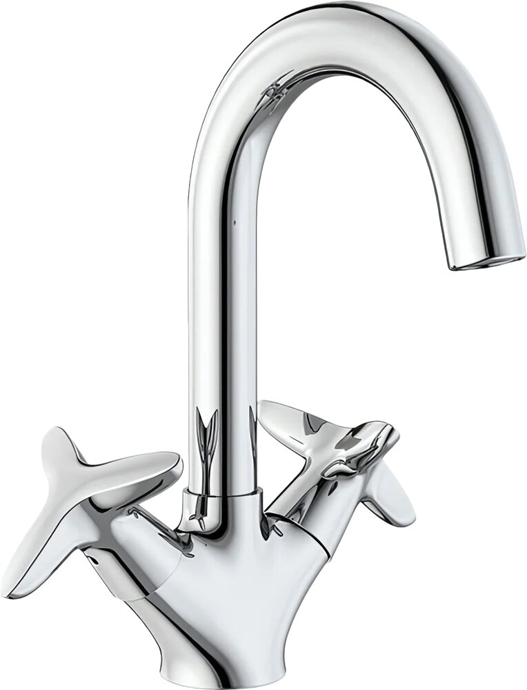 Смеситель для раковины IDDIS Copter COPSB00i01 хром, глянцевый, кран для ванной в раковину, из латуни, с поворотным изливом