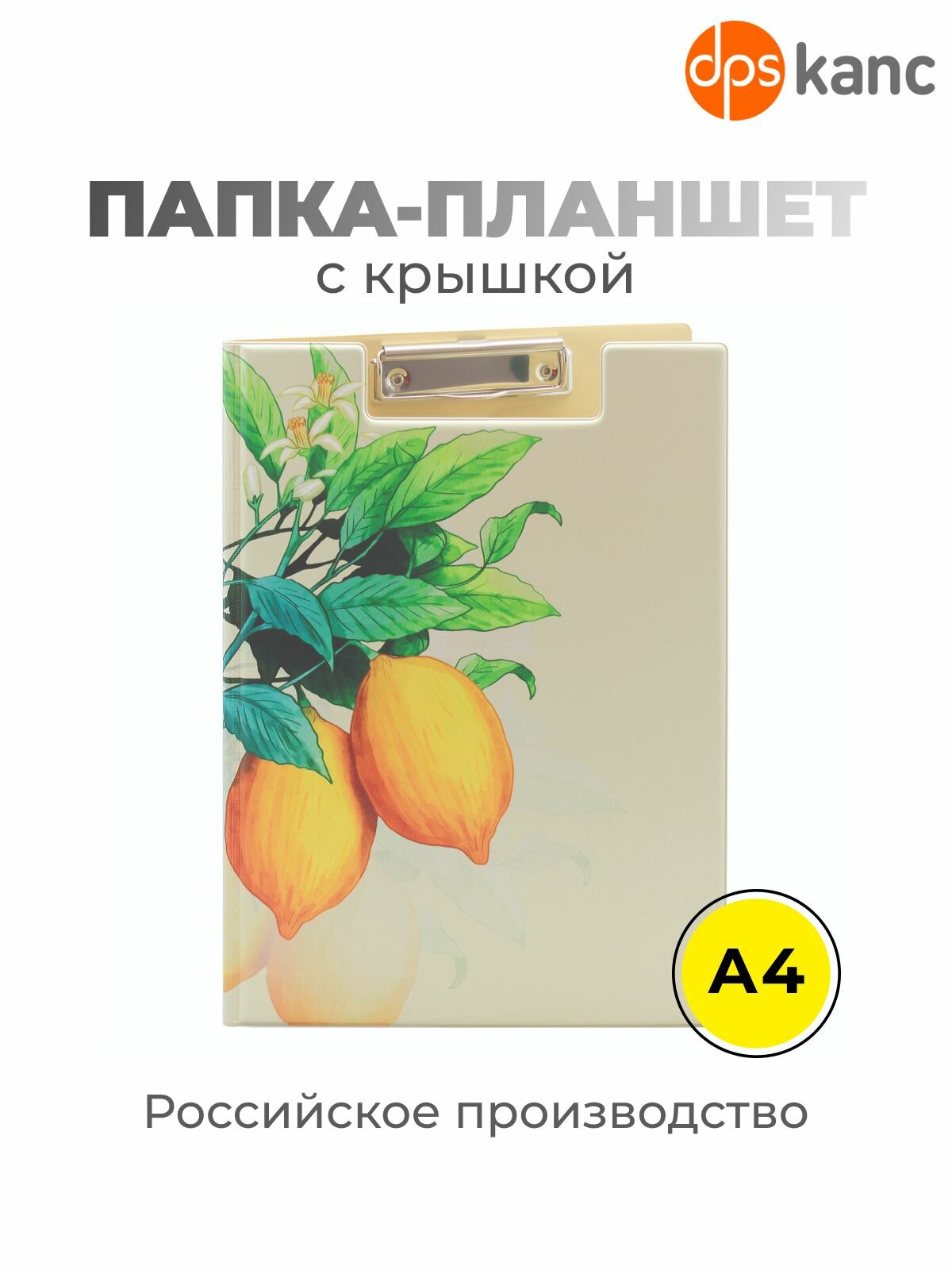 Папка - планшет для бумаги, для документов А4, с фруктовым принтом