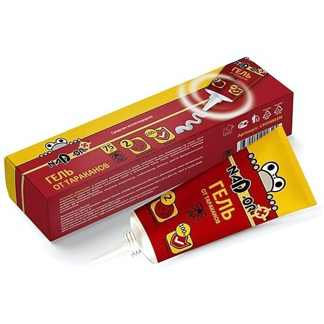 Гель от тараканов 75мл «Nadzor», эффективная защита для дома, безопасен для животных