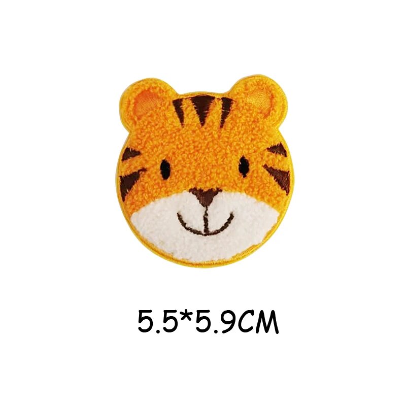 Вышитые нашивки с медведем и тигром YG07 sew on