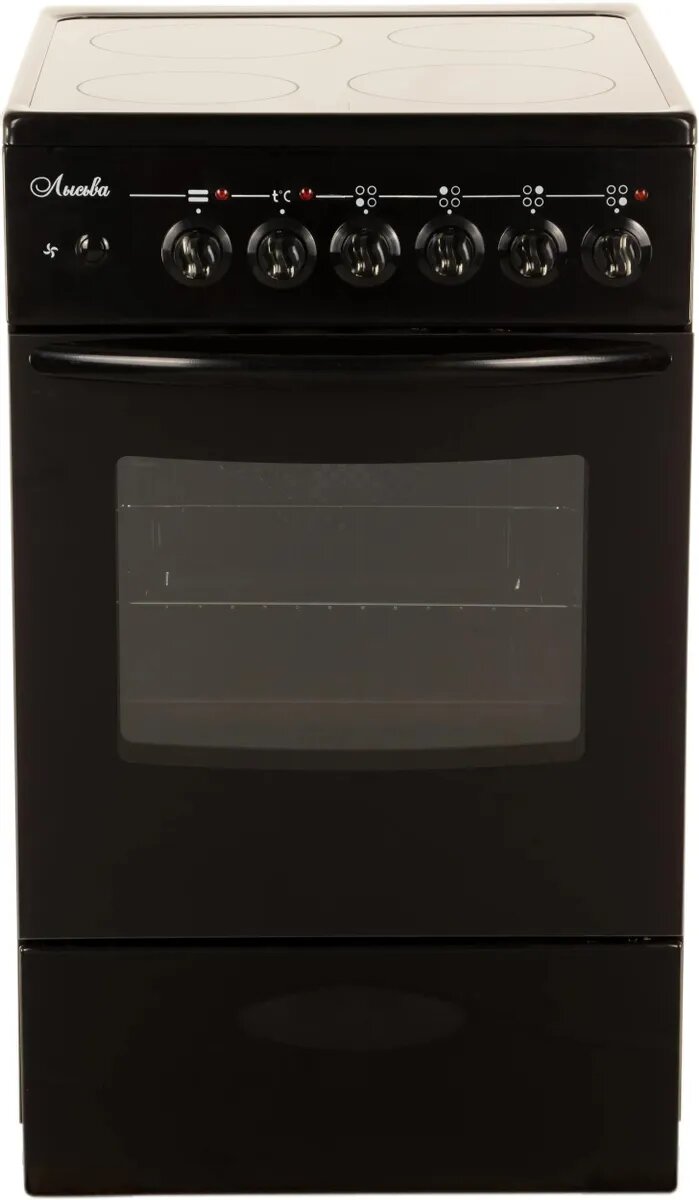 Плита Электрическая Лысьва EF4004MK00 белый/черный стеклокерамика (без крышки)