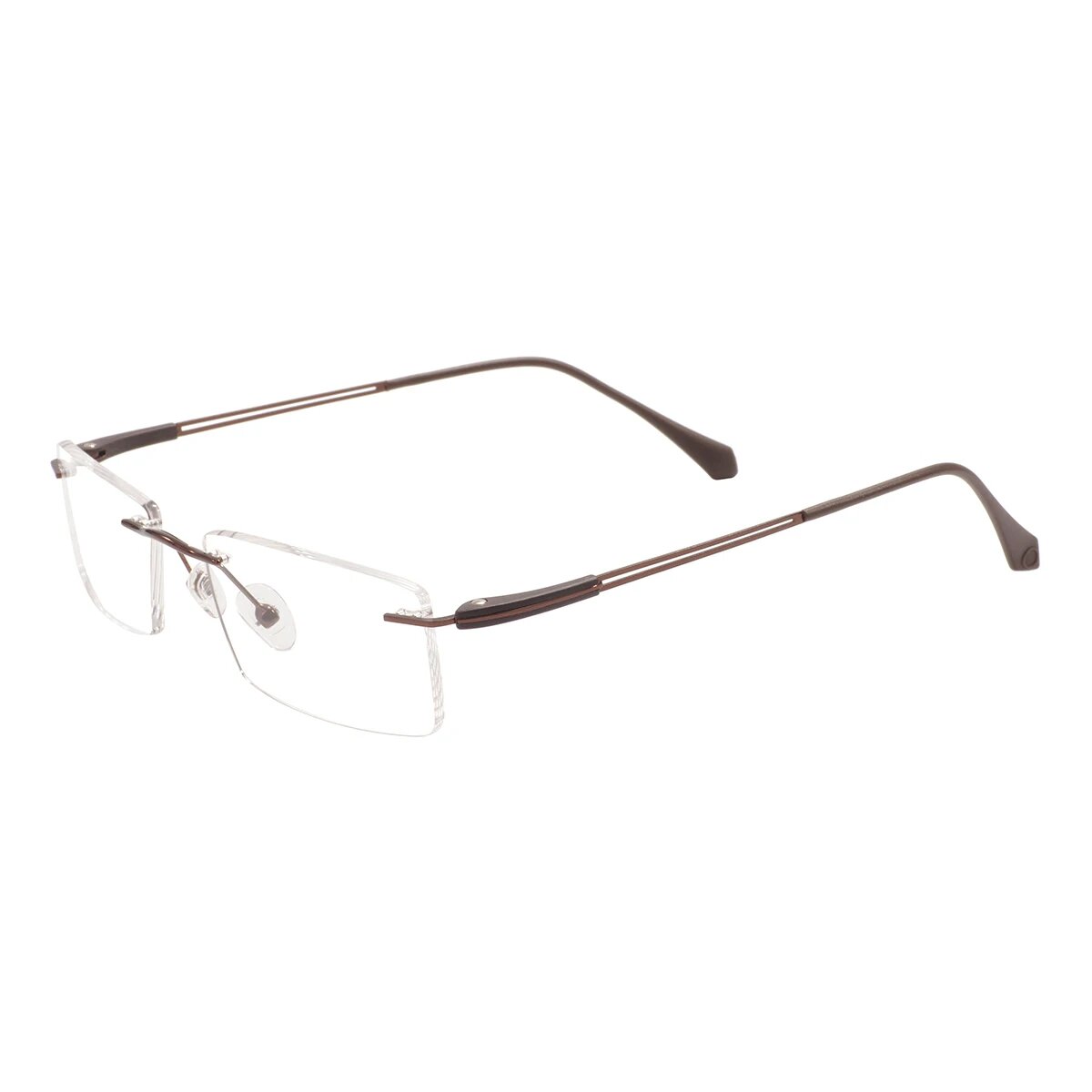 Мужские безрамочные очки VIPA CR-39 Brown, 1.67, Единая версия, Анти-синий луч + фото-серый