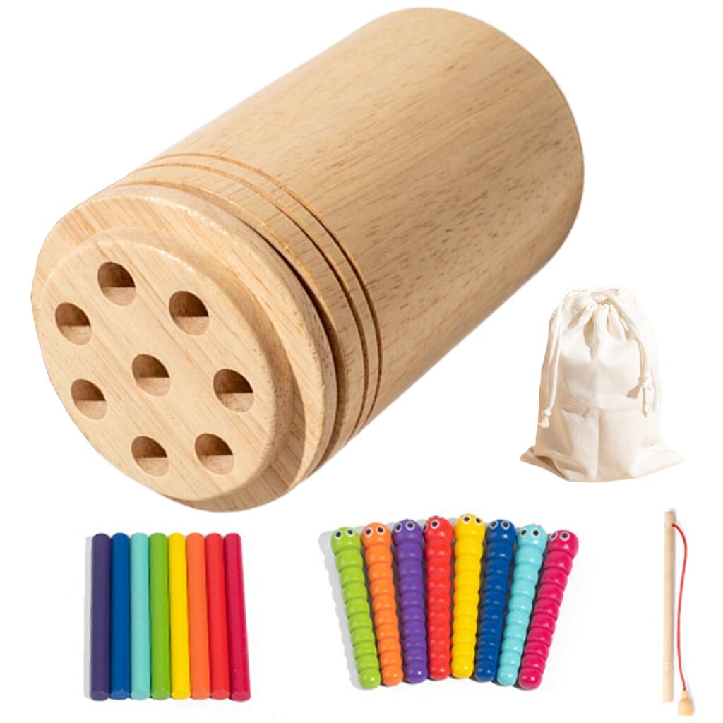 Игрушка, Деревянная детская палка для балансира, вставная палочка, тонкая трубка, цветовая классификация, умные игрушки Монтессори