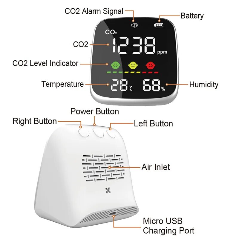 Мини-детектор CO2 Winsen, Цвет: 1pcs