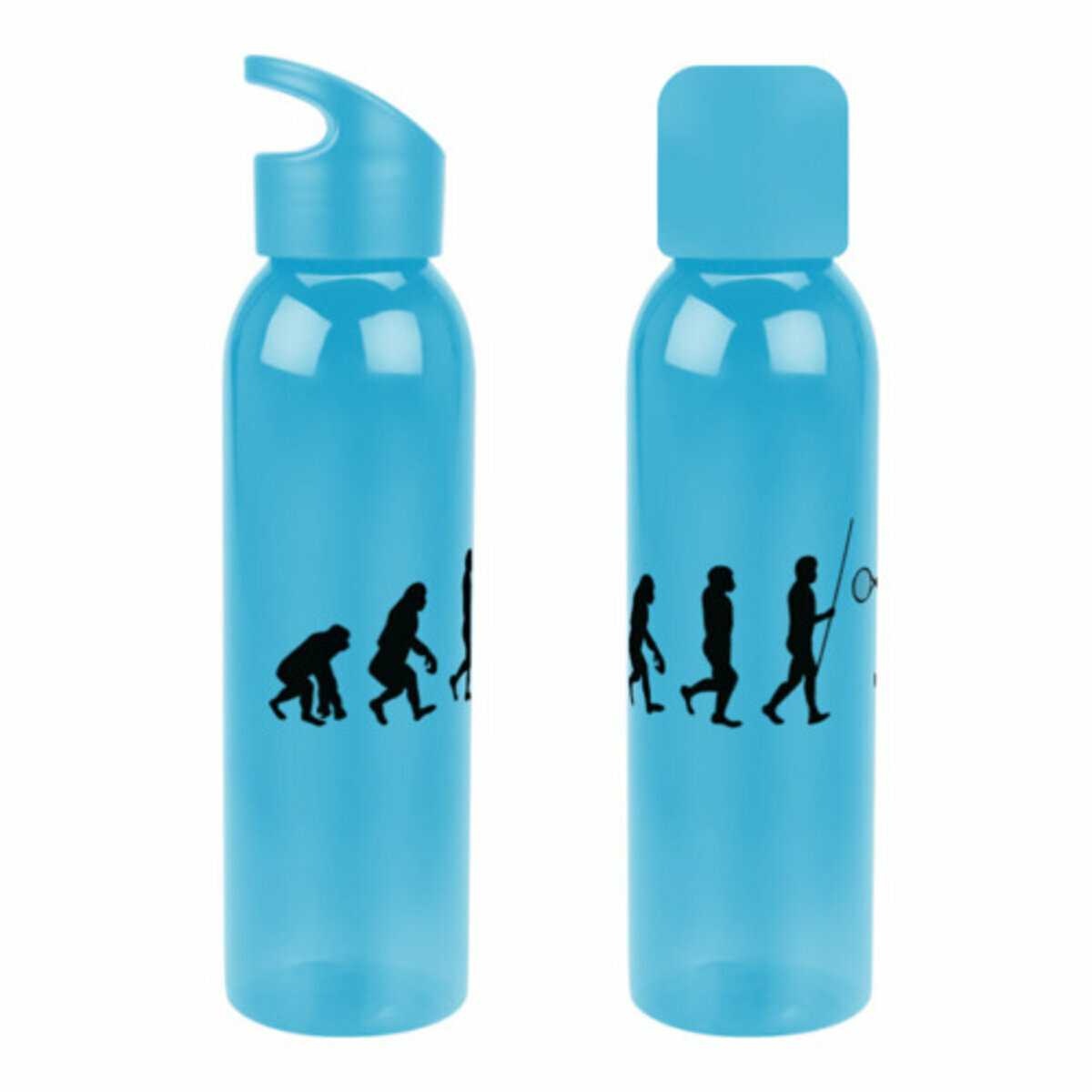 Бутылка для воды «Эволюция теннисиста большой теннис спорт tennis» (голубой)