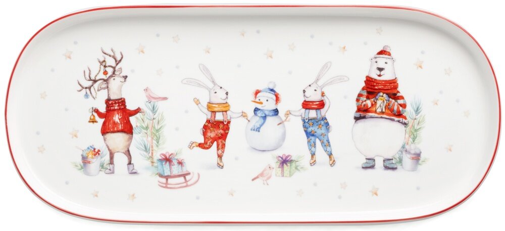 Блюдо овальное LEFARD WINTER STORY 34х14.5 см, 028365