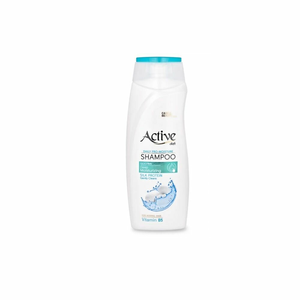Active Шампунь женский Care & Beauty увлажняющий, с протеинами шелка и витамином B5, 350 мл