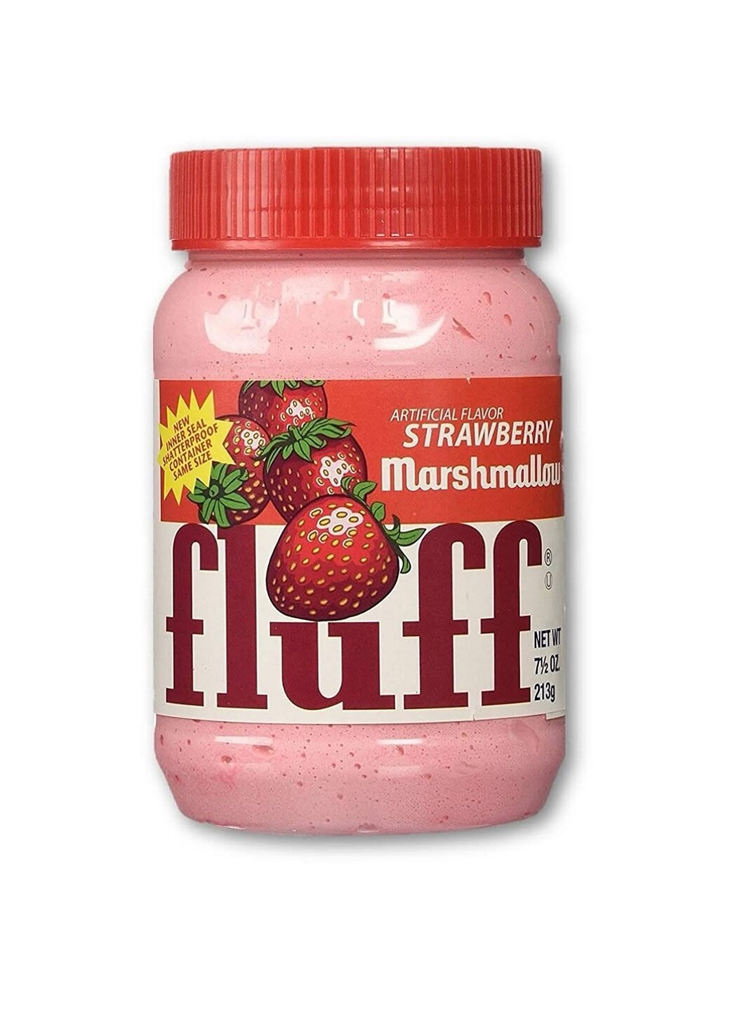 Маршмеллоу кремовый Fluff strawberry, флафф зефир, с вкусом клубника 213 гр (США)