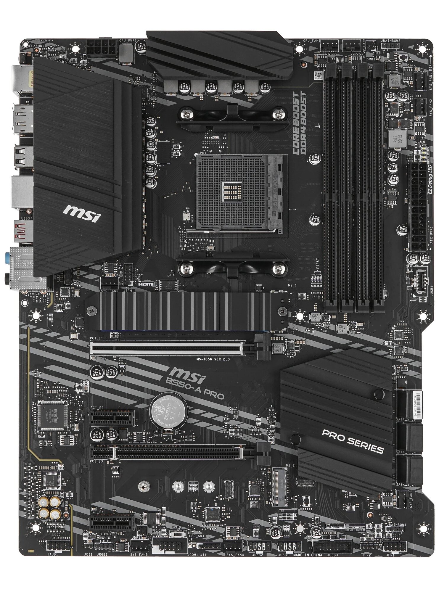 Материнская плата MSI B550-A PRO, форм-фактор ATX, чипсет AMD B550