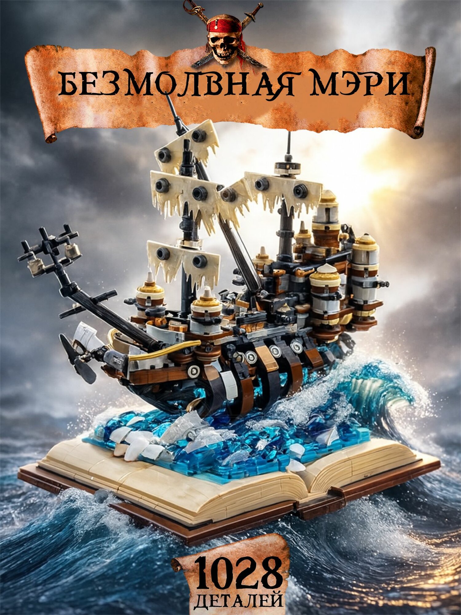 Конструктор Волшебная книга "Пираты Карибского моря Безмолвная Мэри", 1028 деталей