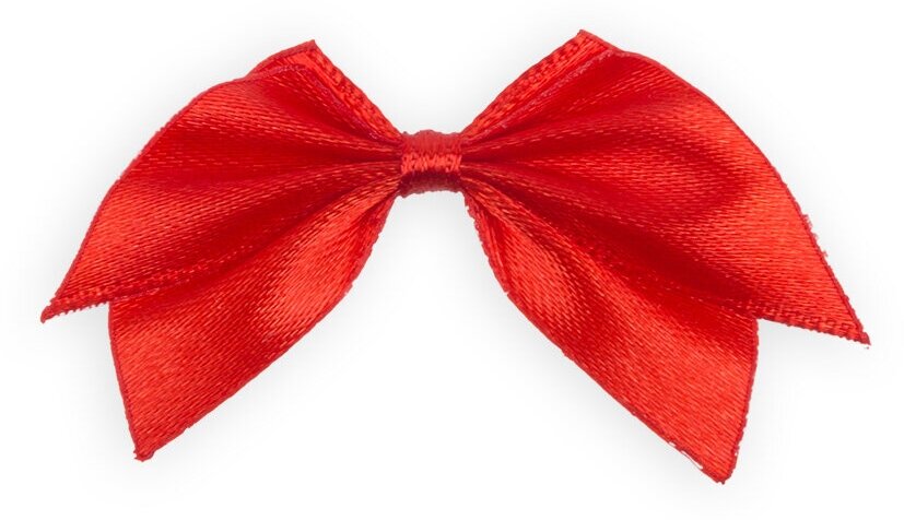 BLITZ 112 Бантик №111 Красный атласный аксессуар для волос, стильный элемент образа