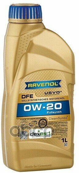 SAE 0W-20 1L DFE NEW моторное масло Ravenol арт. 4014835853737