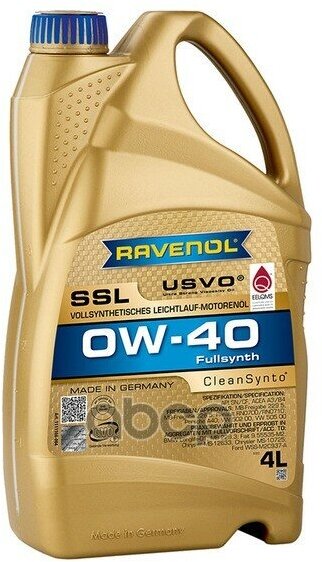 SAE 0W-40 4L SUPER SYNTHETIK OEL SSL NEW моторное масло Ravenol арт. 4014835718791