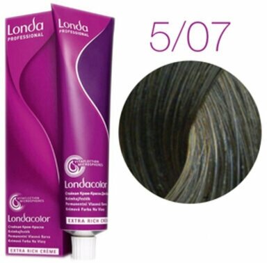 Londa Color стойкая крем-краска, 5/07 светлый шатен натурально-коричневый, 60мл