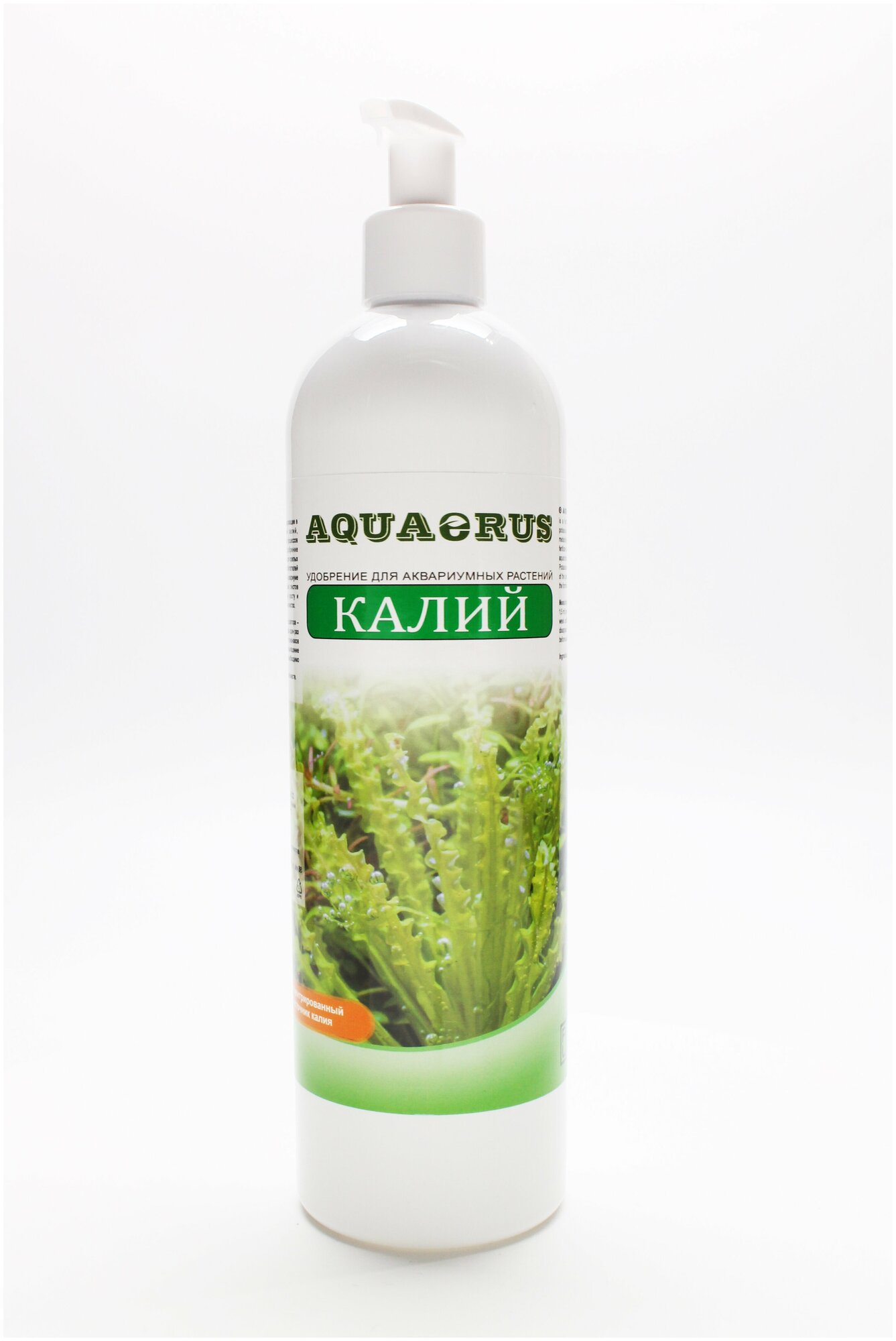 Удобрение для аквариума AQUAERUS Калий, концентрированное удобрение для аквариумных растений содержащее калий 500 мл