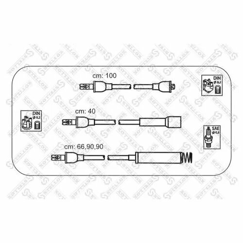 К-кт проводов OPEL OMEGA A 1.8/2.0 [94, 1038106SX STELLOX 10-38106-SX