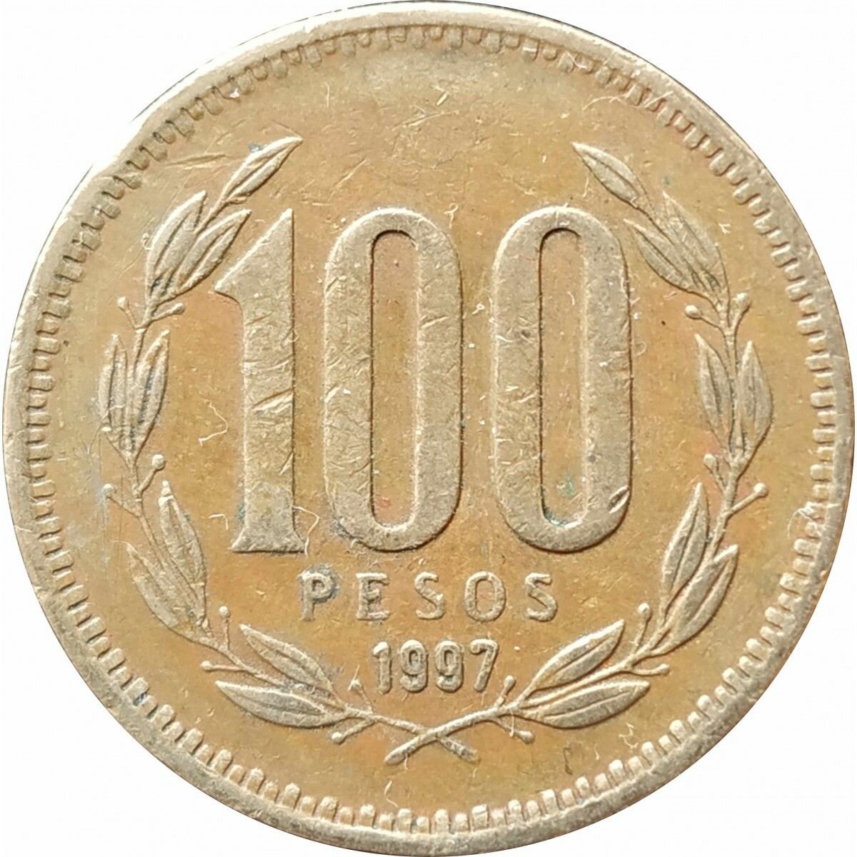 100 песо 1997 Чили из оборота