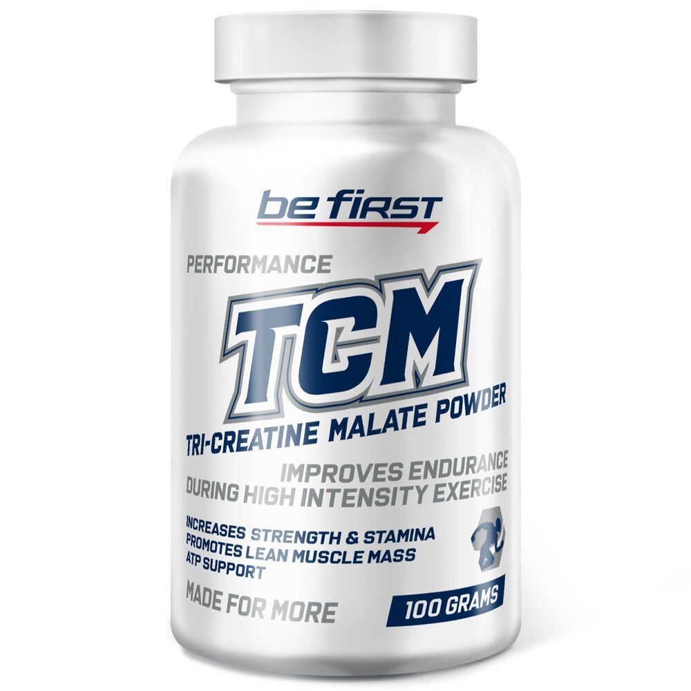 Креатин Be First TCM Tri-Creatine Malate Powder, 100 г, Вкус Unflavored / Без вкусовых добавок