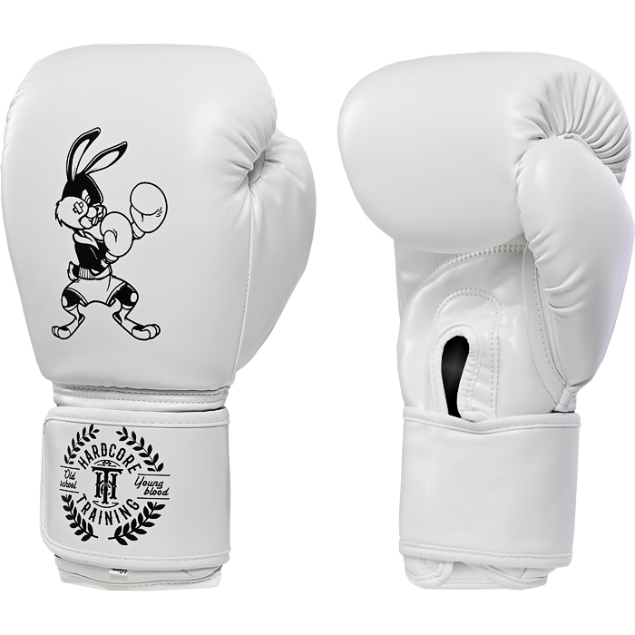 Боксерские перчатки Hardcore Training Surprise PU White 12 унц