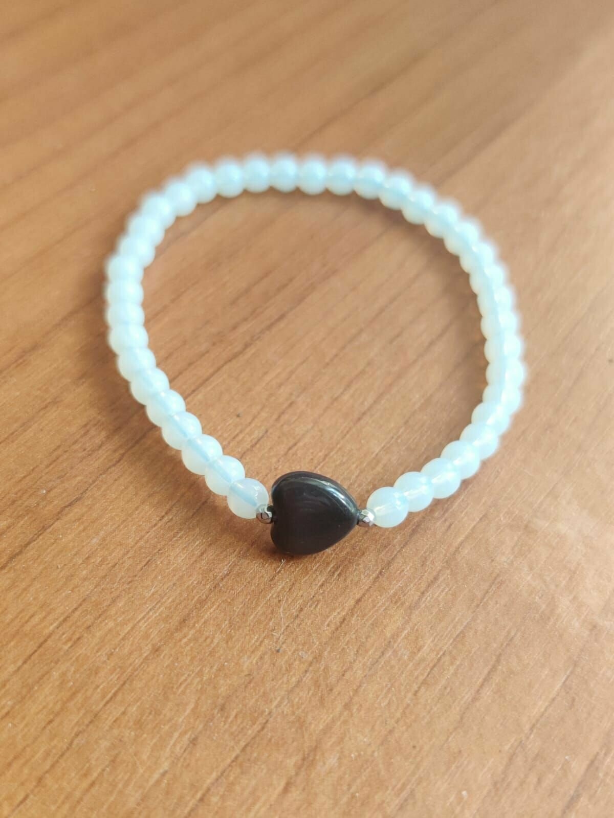 Браслет, агат, лунный камень