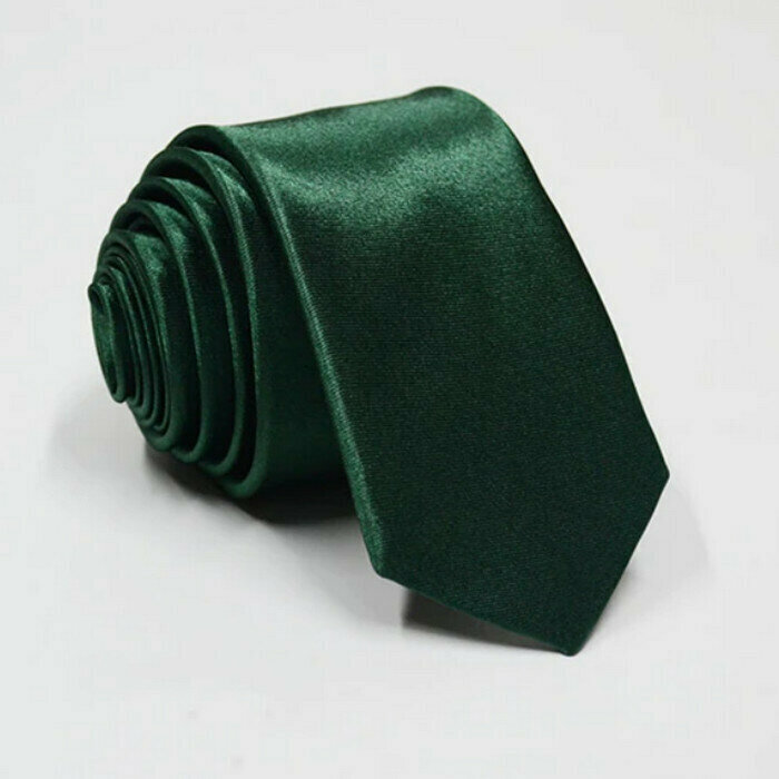 Галстук узкий зеленый 145*5*3.5 см
