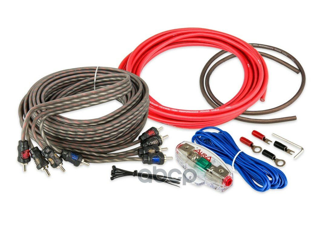Аудио Комплект для подключения 4х канального усилителя 10AWG (6мм2) AURA AMP-1410 AURA арт. AMP-1410