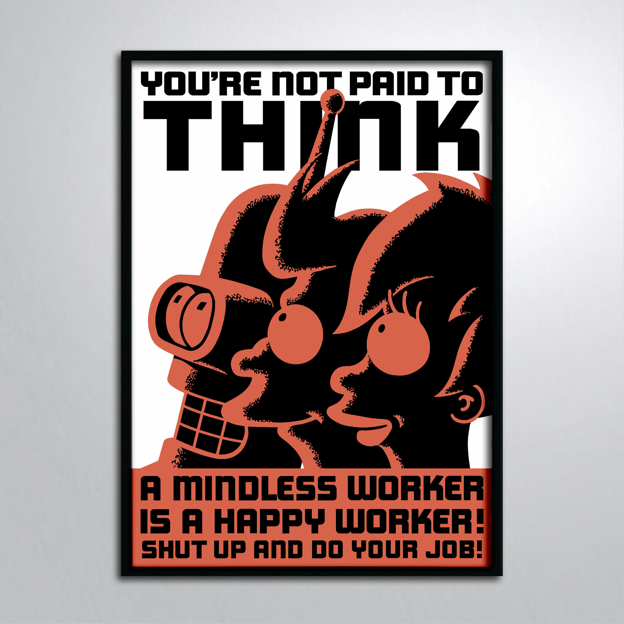 Постер без рамы/Футурама Винтаж Futurama