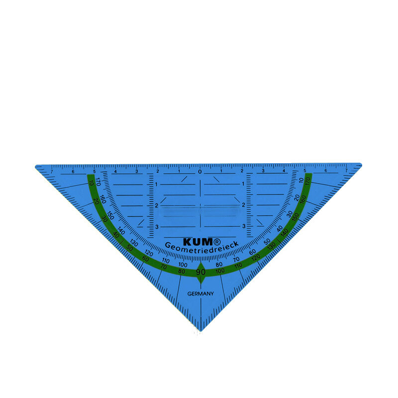 Линейка KUM Kum 292, нескользящая, с ручкой, 16см, синяя