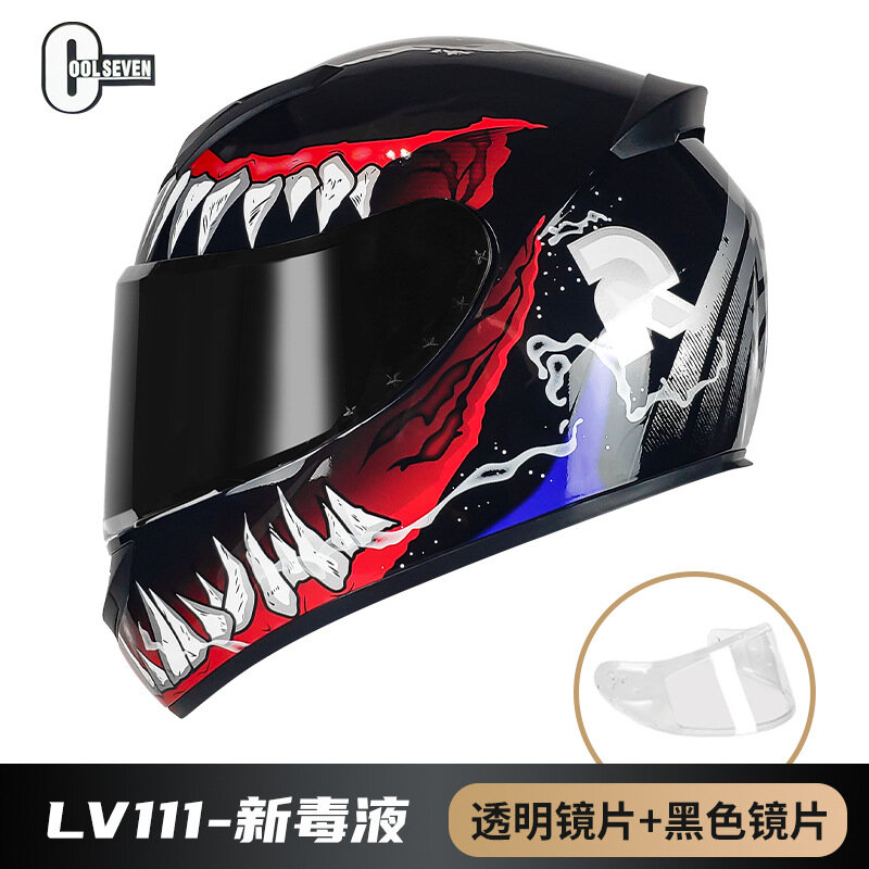 Шлем Four Seasons Venom, XL, с линзой и чёрным зеркалом