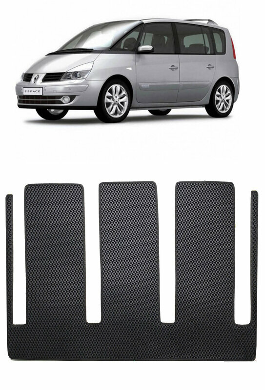 Renault Espace IV 7 мест 2002 - 2012 коврик в багажник EVA Smart Коврик в багажник 7 мест
