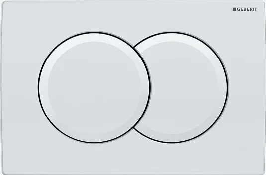 Кнопка смыва Geberit Delta 01 115.107.11.1 для инсталляции, белый глянец