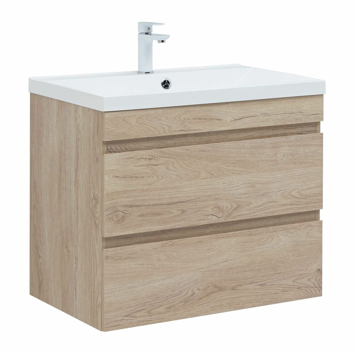 Тумба под раковину в ванную Aquanet Нота New 75 дуб светлый