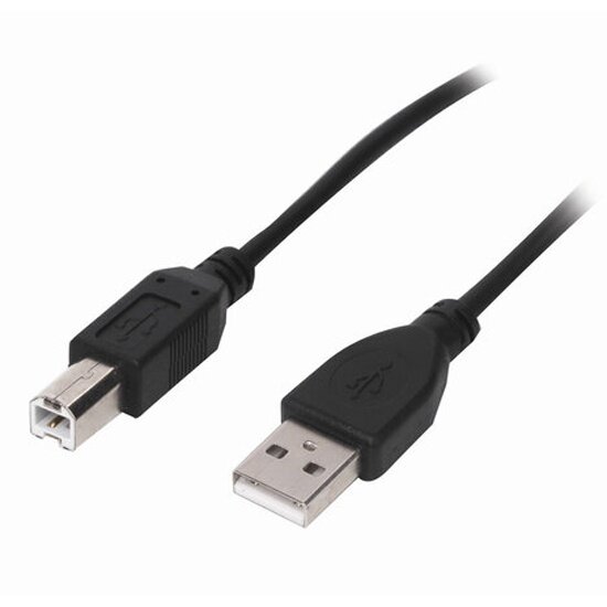 Кабель USB Sonnen 2.0 AM-BM, 3 м, Premium, медь, для подключения принтеров, сканеров, МФУ, плоттеров, экранированный, черный, 513129