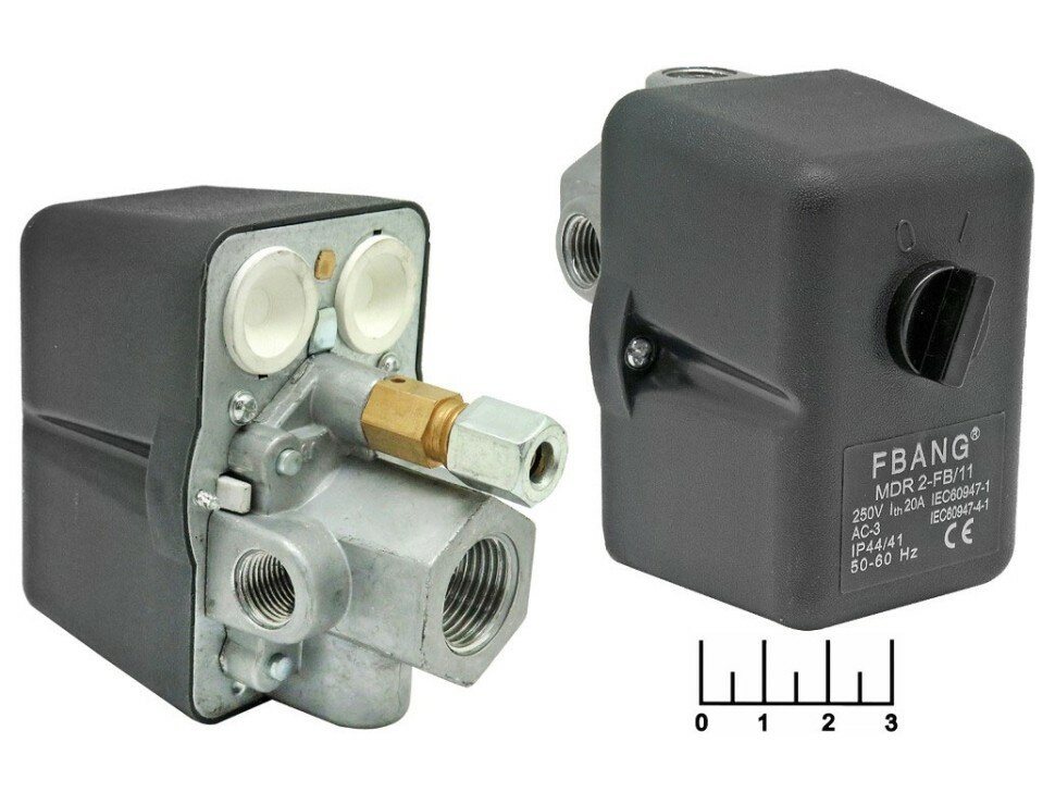 Автоматика 220V 20A с регулировкой давления 4 выхода (№010149(A7))