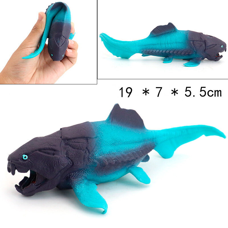 Игрушка антистресс животные Дунклеостей / Рыба динозавр / Мялка / Тянучка