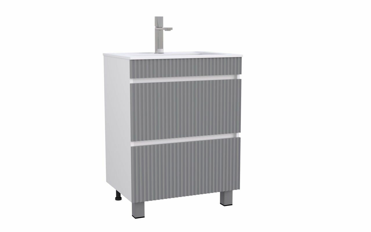 Тумба с раковиной Катрин 80 Светло-серый