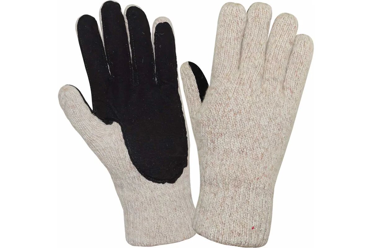 Айсер Перчатки шерстяные со спилковыми накладками утеп. Тинсулейт пер701 упак. 2 шт ВИ-пер70111