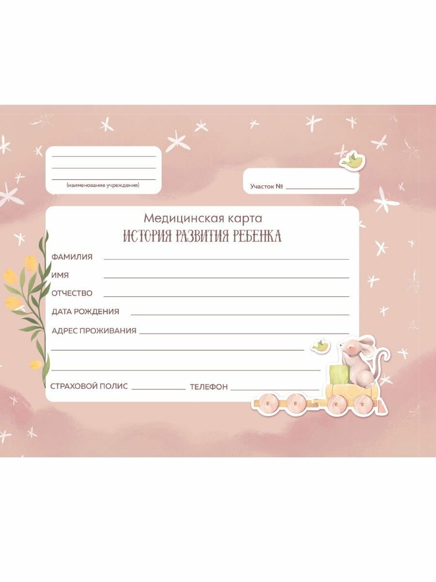 Медицинская карта История развития ребенка 7БЦ Розовая А5 144л 144-3427 0+